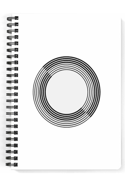 Astak Çember Baskılı Ahşap Kapaklı Defter 15X20 cm DFT3593