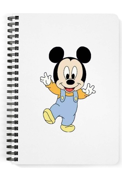 Astak Mickey Mouse Baskılı Ahşap Kapaklı Defter 15X20 cm DFT5919