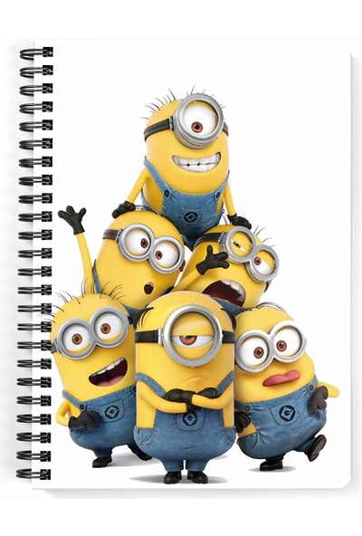 Astak Minyonlar Baskılı Ahşap Kapaklı Defter 15X20 cm DFT4216