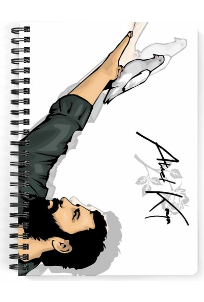 Astak Ahmet Kaya Baskılı Ahşap Kapaklı Defter 15X20 cm DFT3246