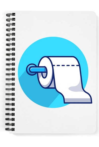 Astak Tuvalet Kağıdı Baskılı Ahşap Kapaklı Defter 15X20 cm DFT1320