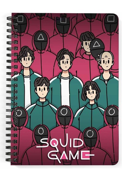 Astak Squid Game Baskılı Ahşap Kapaklı Defter 15X20 cm DFT5728 Astak Squid Game Baskılı Ahşap Kapaklı Defter 15X20 cm DFT5728