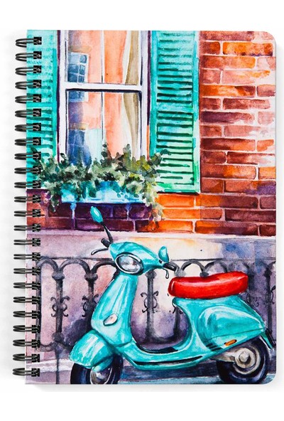 Astak Street Baskılı Ahşap Kapaklı Defter 15X20 cm DFT5569