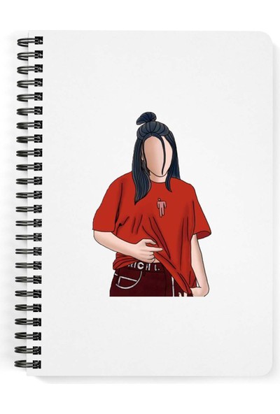 Astak Billie Eilish Baskılı Ahşap Kapaklı Defter 15X20 cm DFT6760 Astak Billie Eilish Baskılı Ahşap Kapaklı Defter 15X20 cm DFT6760