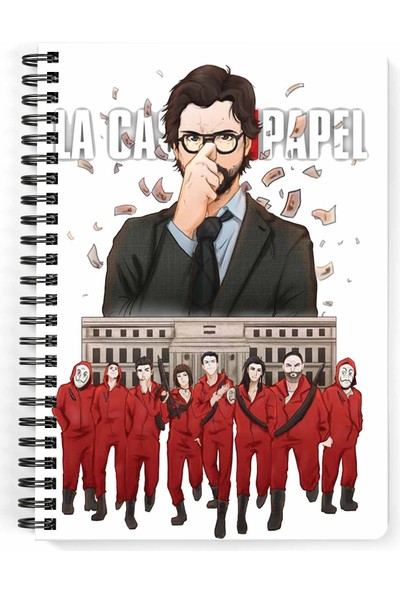 Astak La Casa De Papel Baskılı Ahşap Kapaklı Defter 15X20 cm DFT4808 Astak La Casa De Papel Baskılı Ahşap Kapaklı Defter 15X20 cm DFT4808