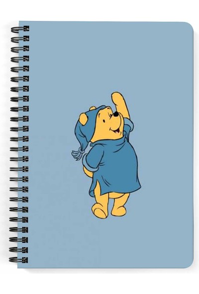 Astak Winnie-The-Pooh Baskılı Ahşap Kapaklı Defter 15X20 cm DFT4234