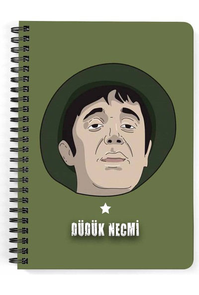 Astak Düdük Necmi Baskılı Ahşap Kapaklı Defter 15X20 cm DFT4946