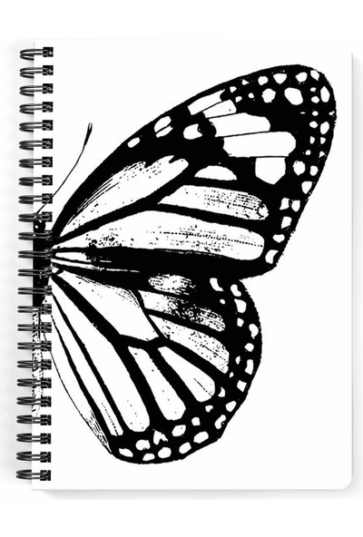 Astak Kelebek Baskılı Ahşap Kapaklı Defter 15X20 cm DFT3376
