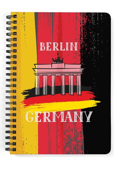 Astak Berlin Almanya Baskılı Ahşap Kapaklı Defter 15X20 cm DFT4653