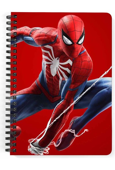 Astak Örümcek Adam Baskılı Ahşap Kapaklı Defter 15X20 cm DFT4253
