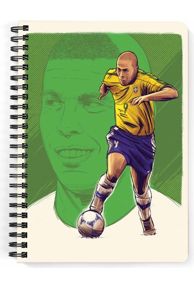 Astak Ronaldo Baskılı Ahşap Kapaklı Defter 15X20 cm DFT4572