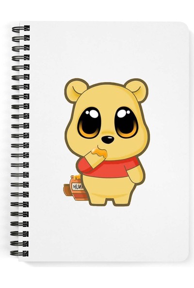 Astak Winnie The Pooh Baskılı Ahşap Kapaklı Defter 15X20 cm DFT5862