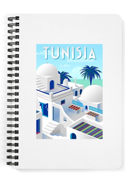 Astak Tunus Baskılı Ahşap Kapaklı Defter 15X20 cm DFT2265