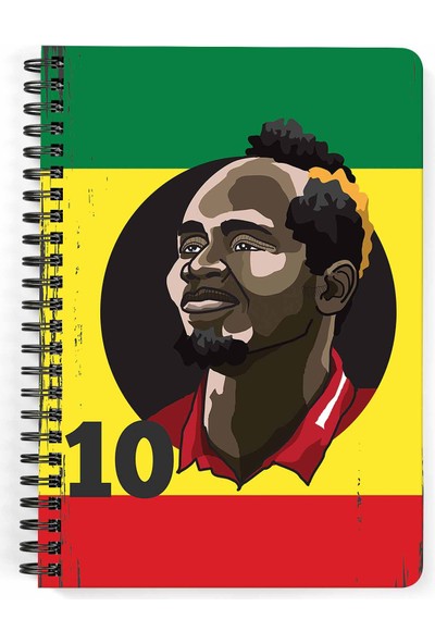 Astak Sadio Mane Baskılı Ahşap Kapaklı Defter 15X20 cm DFT4430