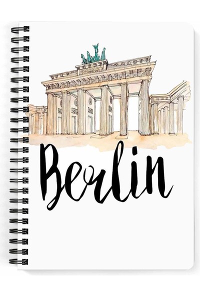 Astak Berlin Baskılı Ahşap Kapaklı Defter 15X20 cm DFT3552