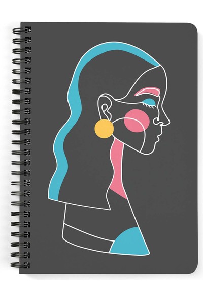 Astak Woman Baskılı Ahşap Kapaklı Defter 15X20 cm DFT647