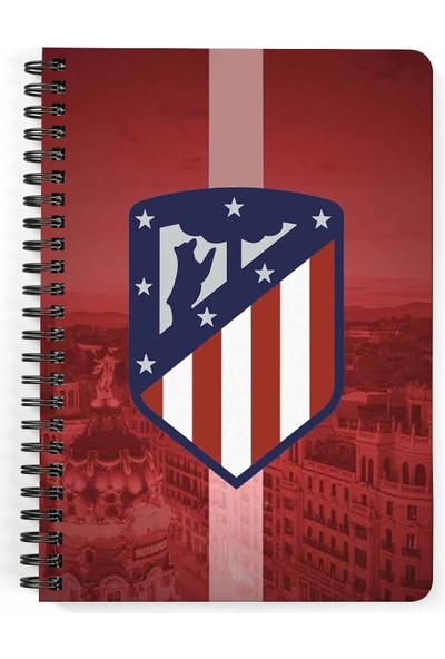 Astak Atletico Madrid Baskılı Ahşap Kapaklı Defter 15X20 cm DFT4520