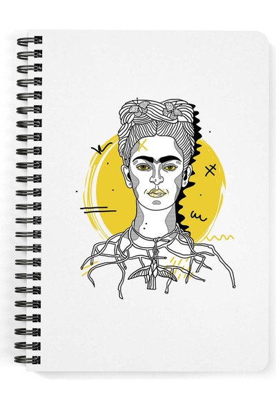 Astak Frida Kahlo Baskılı Ahşap Kapaklı Defter 15X20 cm DFT982