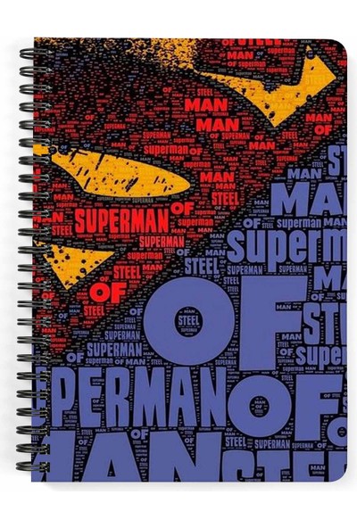 Astak Superman Baskılı Ahşap Kapaklı Defter 15X20 cm DFT4263
