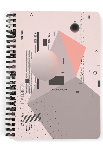 Astak Abstract Baskılı Ahşap Kapaklı Defter 15X20 cm DFT682