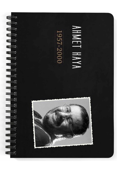 Astak Ahmet Kaya Baskılı Ahşap Kapaklı Defter 15X20 cm DFT3248