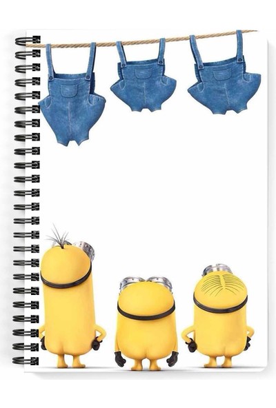 Astak Minyonlar Baskılı Ahşap Kapaklı Defter 15X20 cm DFT4224