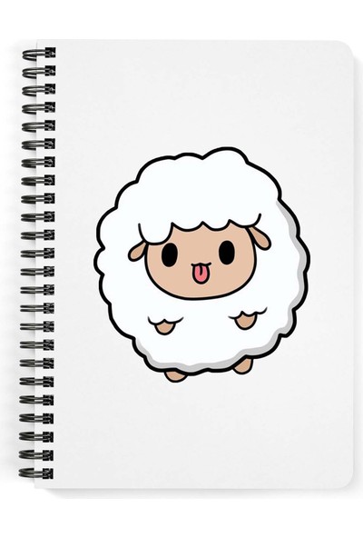 Astak Koyun Baskılı Ahşap Kapaklı Defter 15X20 cm DFT5776