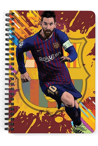 Astak Lionel Messi Baskılı Ahşap Kapaklı Defter 15X20 cm DFT4615