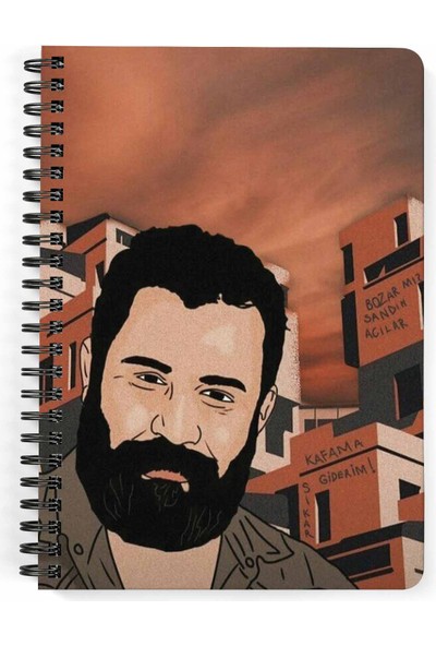 Astak Ahmet Kaya Baskılı Ahşap Kapaklı Defter 15X20 cm DFT5005