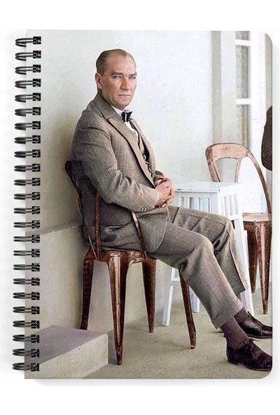 Astak Atatürk Baskılı Ahşap Kapaklı Defter 15X20 cm DFT5559