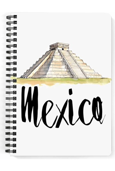 Astak Mexico Baskılı Ahşap Kapaklı Defter 15X20 cm DFT3555