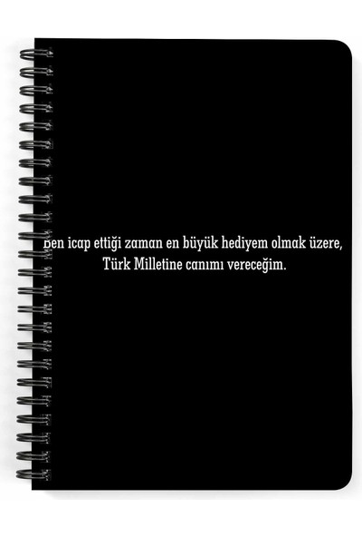 Astak Atatürk Baskılı Ahşap Kapaklı Defter 15X20 cm DFT2996
