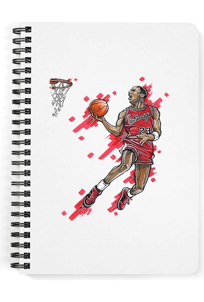 Astak Basketbol Baskılı Ahşap Kapaklı Defter 15X20 cm DFT6813