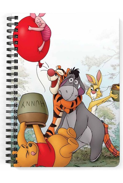 Astak Winnie-The-Pooh Baskılı Ahşap Kapaklı Defter 15X20 cm DFT4230