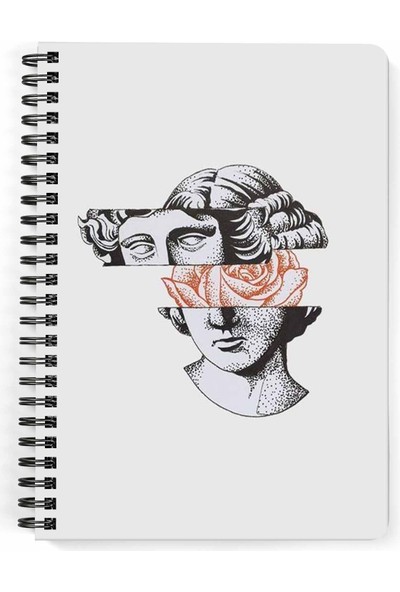 Astak Heykel Baskılı Ahşap Kapaklı Defter 15X20 cm DFT4691