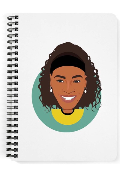 Astak Serena Williams Baskılı Ahşap Kapaklı Defter 15X20 cm DFT2064