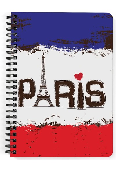 Astak Paris Baskılı Ahşap Kapaklı Defter 15X20 cm DFT4647