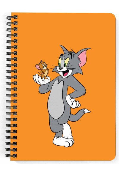 Astak Tom ve Jerry Baskılı Ahşap Kapaklı Defter 15X20 cm DFT4912