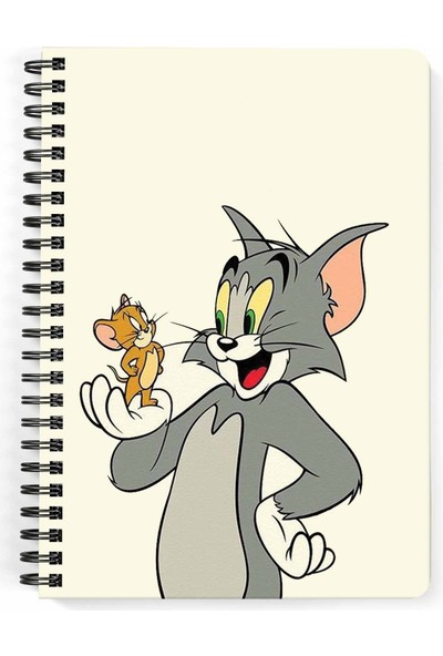 Astak Tom ve Jerry Baskılı Ahşap Kapaklı Defter 15X20 cm DFT4897
