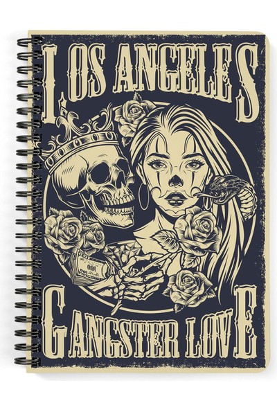 Astak Tattoo Baskılı Ahşap Kapaklı Defter 15X20 cm DFT603