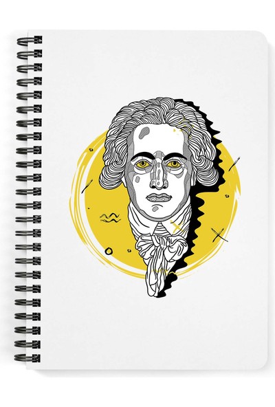 Astak Johann Wolfgang Baskılı Ahşap Kapaklı Defter 15X20 cm DFT916 Astak Johann Wolfgang Baskılı Ahşap Kapaklı Defter 15X20 cm DFT916