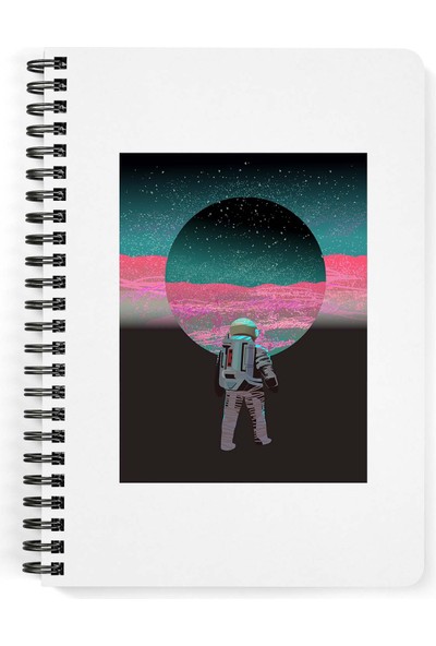 Astak Evren Baskılı Ahşap Kapaklı Defter 15X20 cm DFT1941