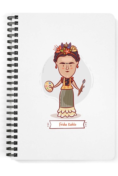Astak Frida Kahlo Baskılı Ahşap Kapaklı Defter 15X20 cm DFT899
