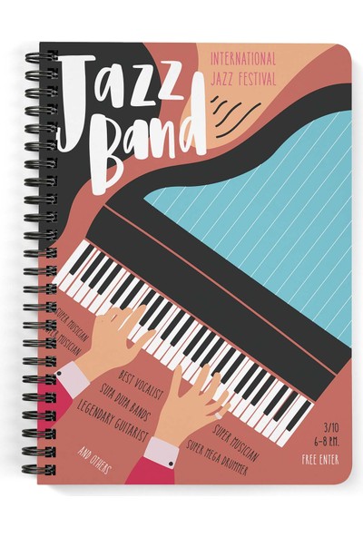 Astak Jazz Band Baskılı Ahşap Kapaklı Defter 15X20 cm DFT595 Astak Jazz Band Baskılı Ahşap Kapaklı Defter 15X20 cm DFT595