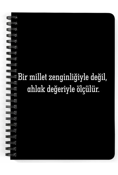 Astak Atatürk Baskılı Ahşap Kapaklı Defter 15X20 cm DFT2995