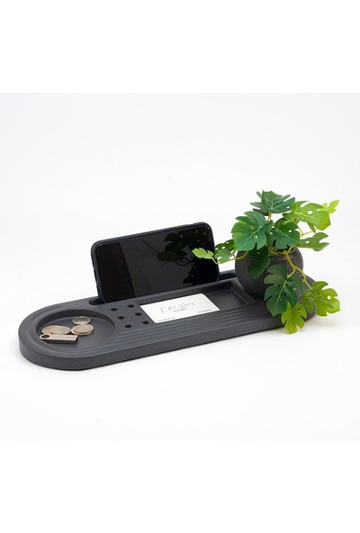 Lukka Home Koyu Gri Beton Masaüstü Organizer Kalemlik & Saksı Modern Ofis Hediyeliği Lukka Home Koyu Gri Beton Masaüstü Organizer Kalemlik & Saksı Modern Ofis Hediyeliği