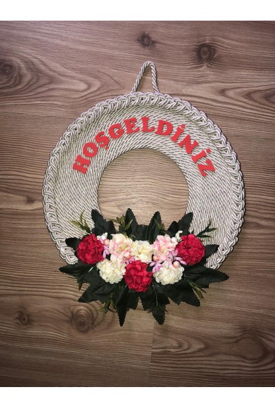 Tuba Çiçekli Özel Yapım Dekoratif Makrome Detaylı Hoşgeldiniz Yazısı Kapı Süsü Ev Hediyesi Taş-Kırmızı Tuba Çiçekli Özel Yapım Dekoratif Makrome Detaylı Hoşgeldiniz Yazısı Kapı Süsü Ev Hediyesi Taş-Kırmızı