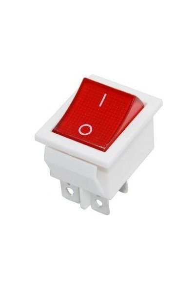GEMAŞ IC-104B Geniş Işıklı Anahtar On-Off Beyaz Kasa 4p