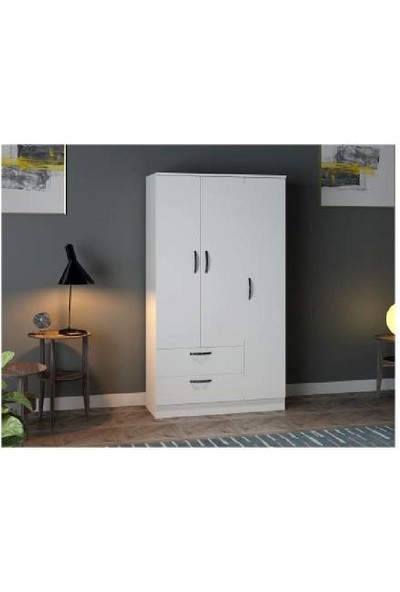 Tooco Kardelen 3 Kapaklı 2 Çekmeceli Çok Amaçlı Gardırop-Beyaz Tooco Kardelen 3 Kapaklı 2 Çekmeceli Çok Amaçlı Gardırop-Beyaz