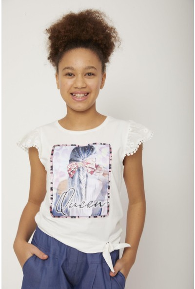 Little Star Kız Çocuk Aksesuarlı Queen Bluz Little Star Kız Çocuk Aksesuarlı Queen Bluz